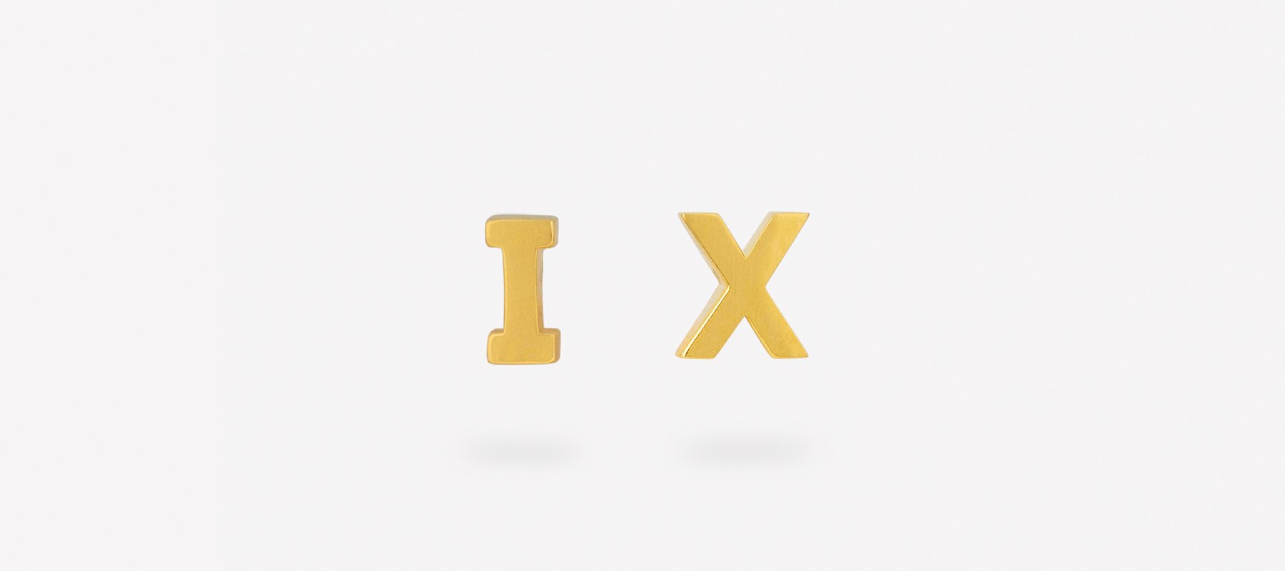 Letter Earrings – IX STUDIOS INT